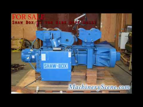 For Sale: Used Shaw Box Hoist 15 ton wire rope hoist - YouTube