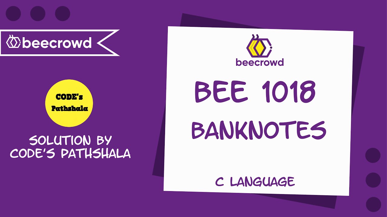 beecrowd Problem 1018 (Banknotes) solution( Bangla ) | C language - YouTube