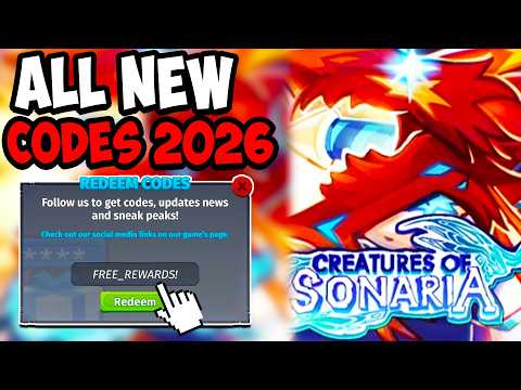 *UPDATE CODES* ALL WORKING CODES FOR CREATURES OF SONARIA IN 2026! ROBLOX CREATURES OF SONARIA CODES