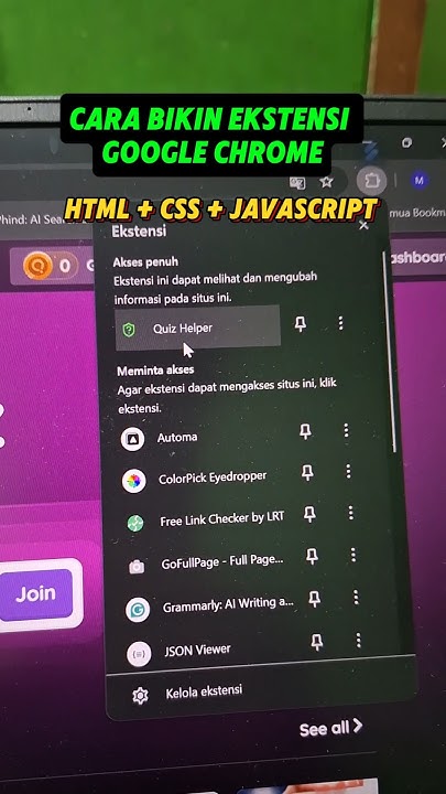 Bikin ekstensi google chrome pake Javascript ️ #googlechrome #ai #javascript #coding #programmer ...