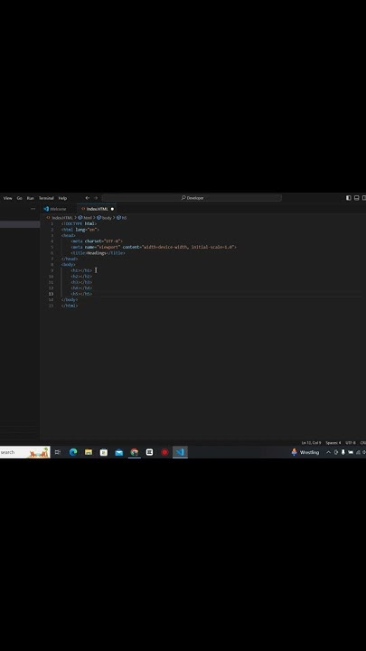 "HTML Headings Explained: From H1 to H6" #visualstudio #windows #tutorial #vscode #programming ...