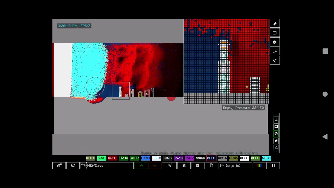 Shockwave testing buildings in The Powder toy pt4 - YouTube