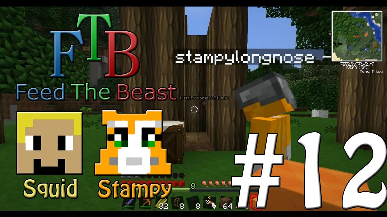 Feed The Beast #12 - Stampy Builds A Tree!!! - W/Stampylongnose - YouTube