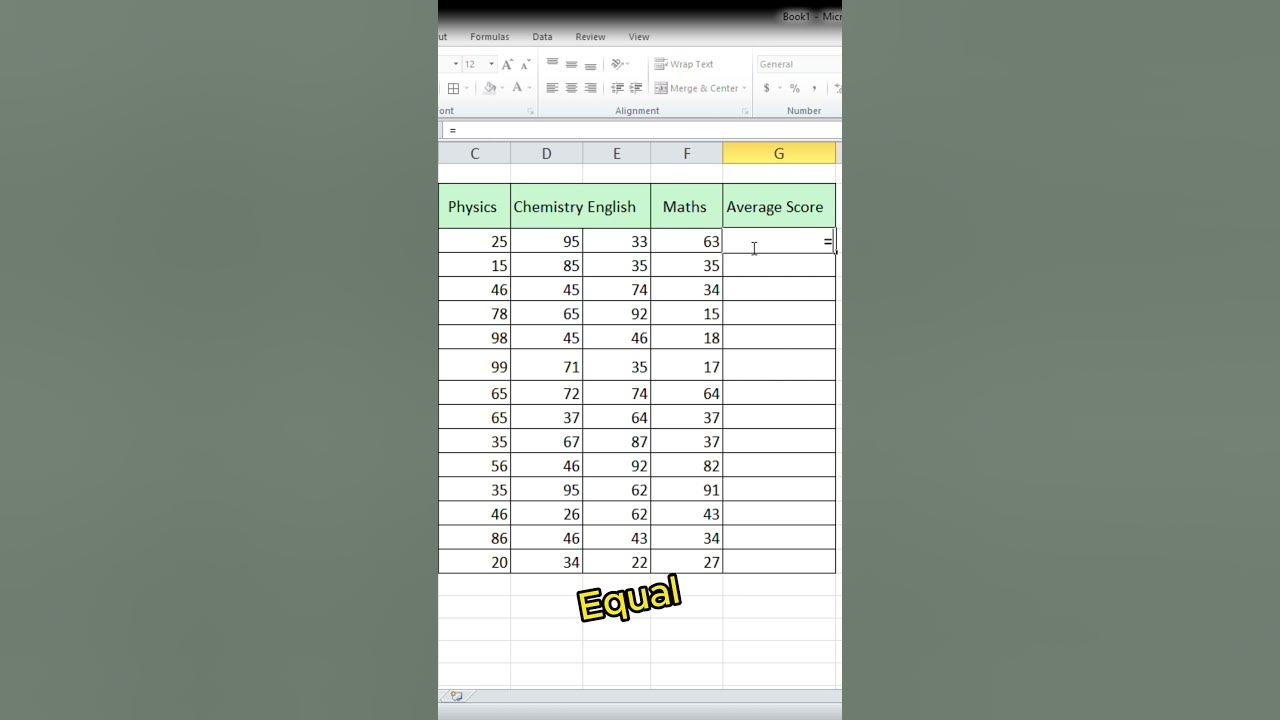 Excel Average Formula | How to Calculate Average in Ms Excel | Excel ...
