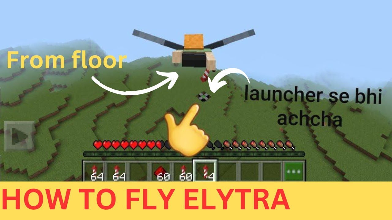 How To Fly Elytra In Pocket Edition || Minecraft main Elytra Kaise ...