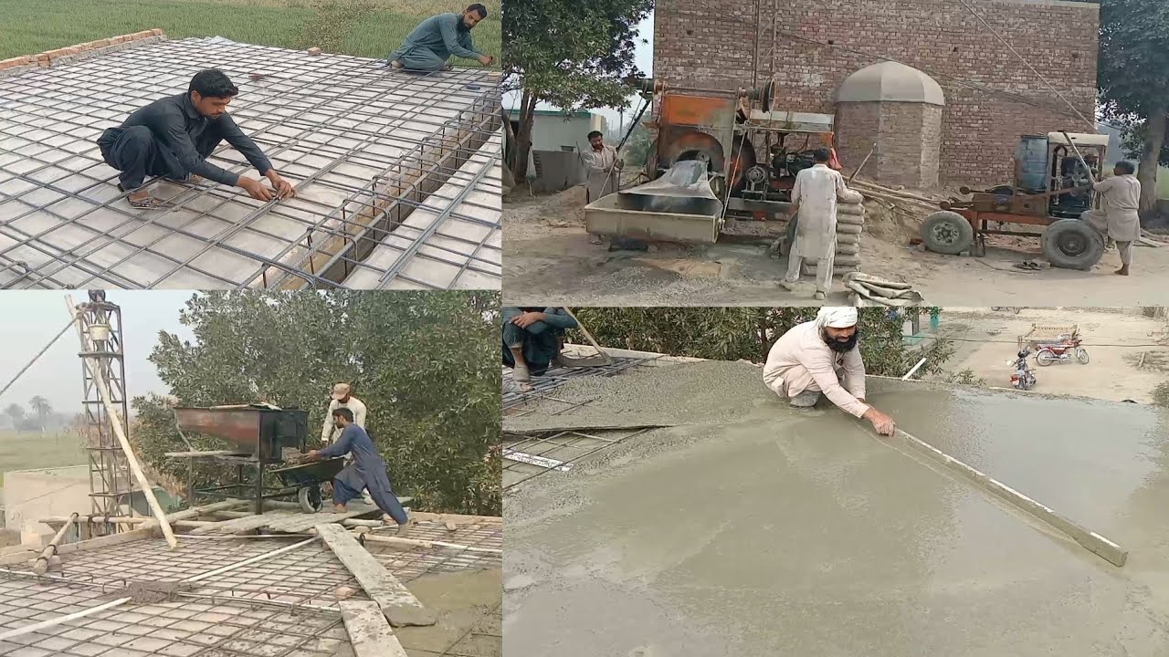 Construction f Roof solid slab Concrete on Building | Rcc Concrete with ...