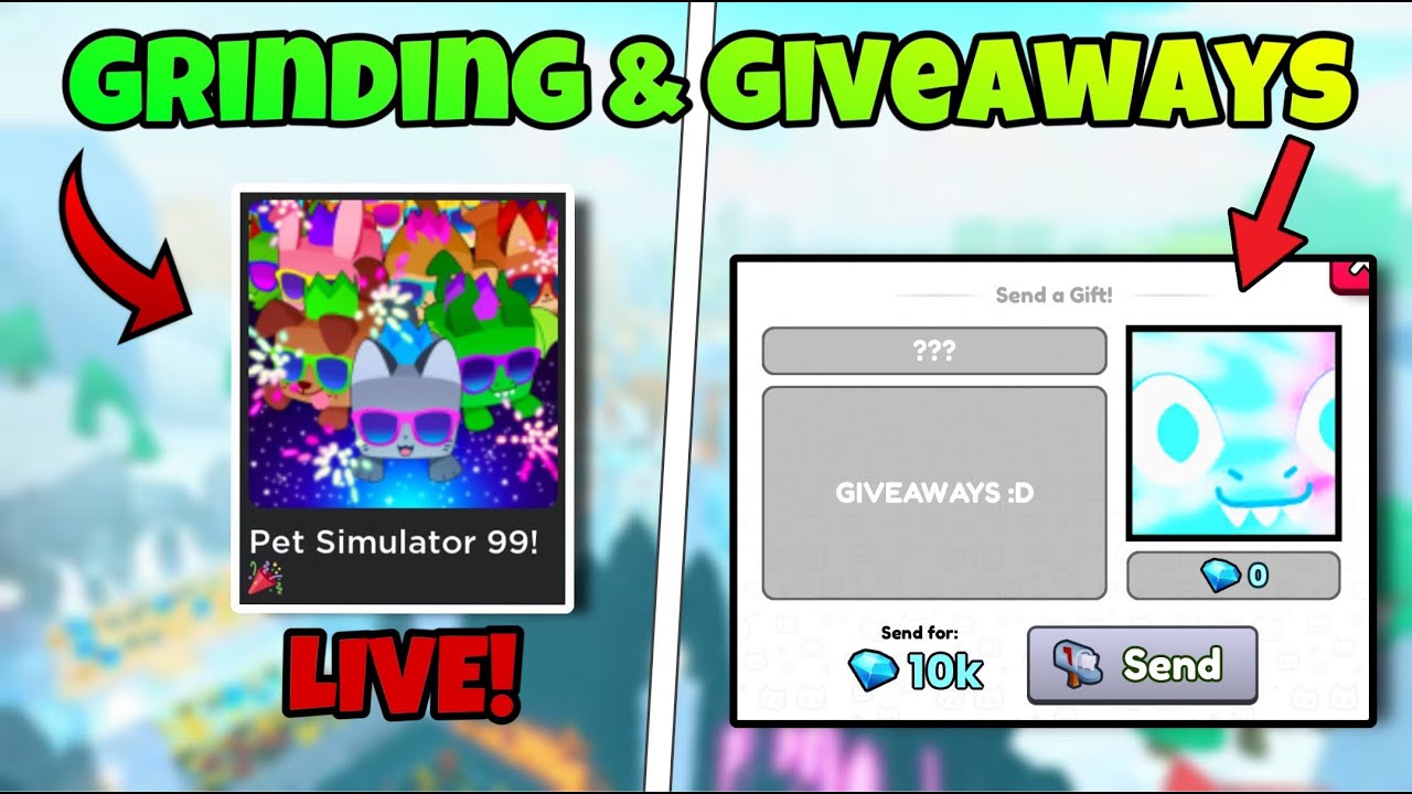 🔴LIVE | PS99 HUGE PET, GEM, & EXCLUSIVE GIVEAWAYS!!! - YouTube