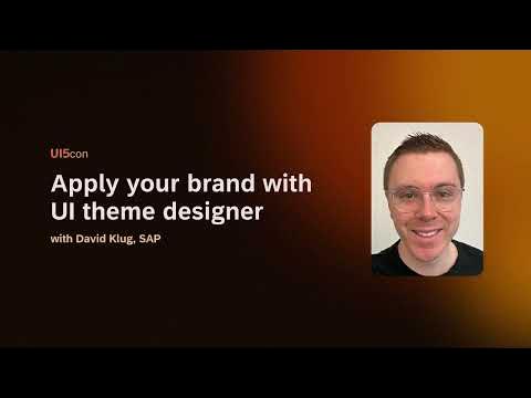 UI5con 2023: Apply your brand with UI theme designer - YouTube