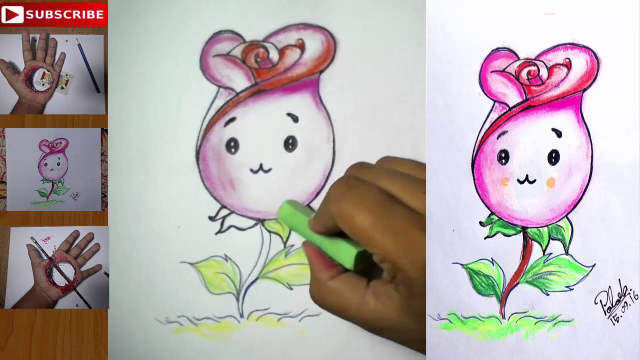 How to Draw a Rose for Kids | Draw Rose | How to Draw Rose | Flower ...