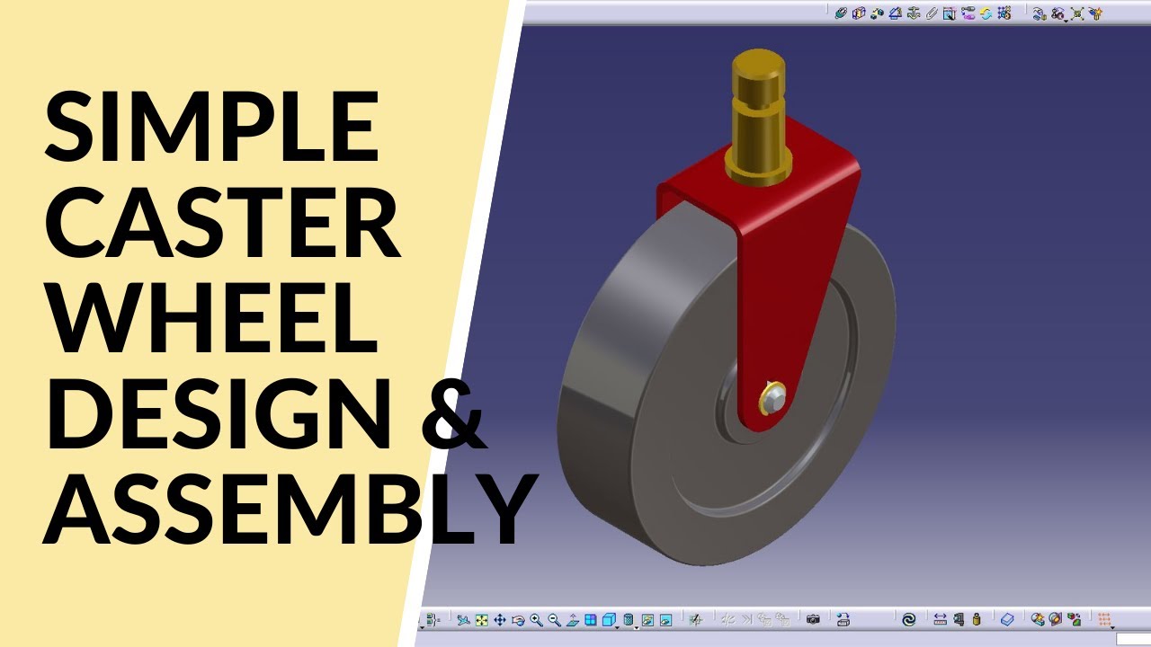 Design of Caster wheel in Catia V5 - YouTube