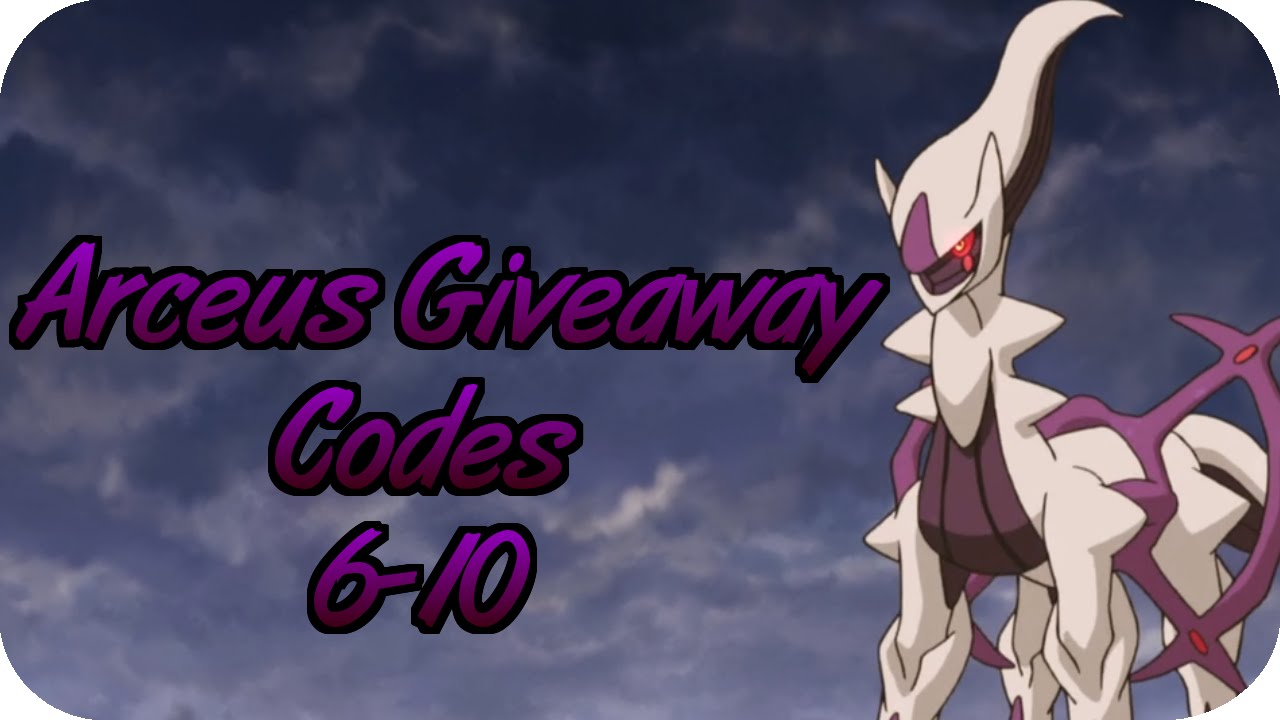 Arceus Codes Giveaway (6-10/10) - YouTube