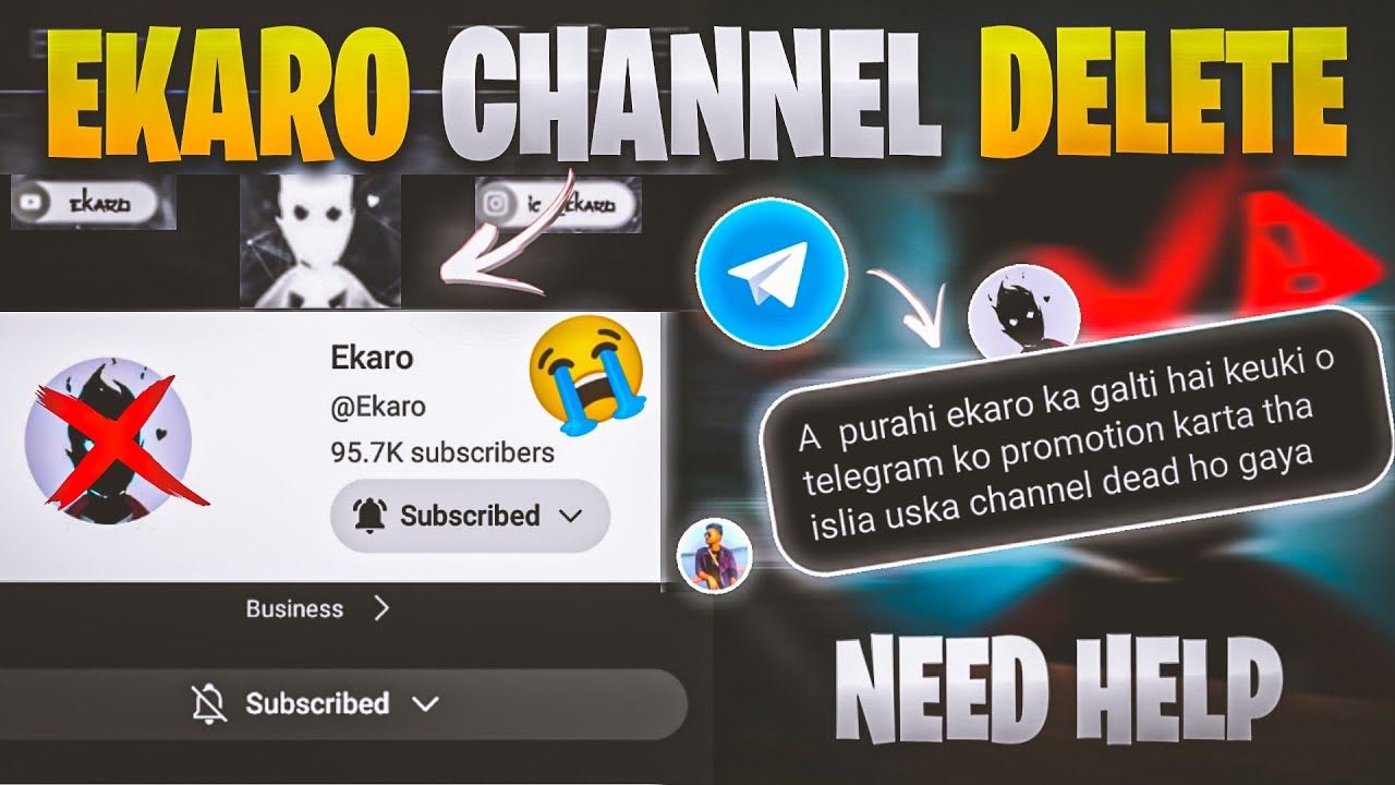 @Ekaro montage channel delete 💔😭 | Ekaro channel terminated | Ekaro ...