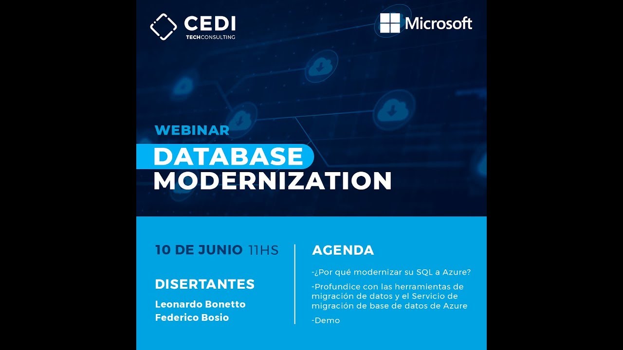 Webinar CEDI - Microsoft // "Database Modernization". - YouTube