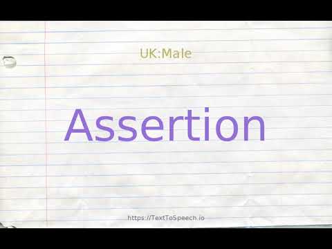 How to pronounce assertion - YouTube