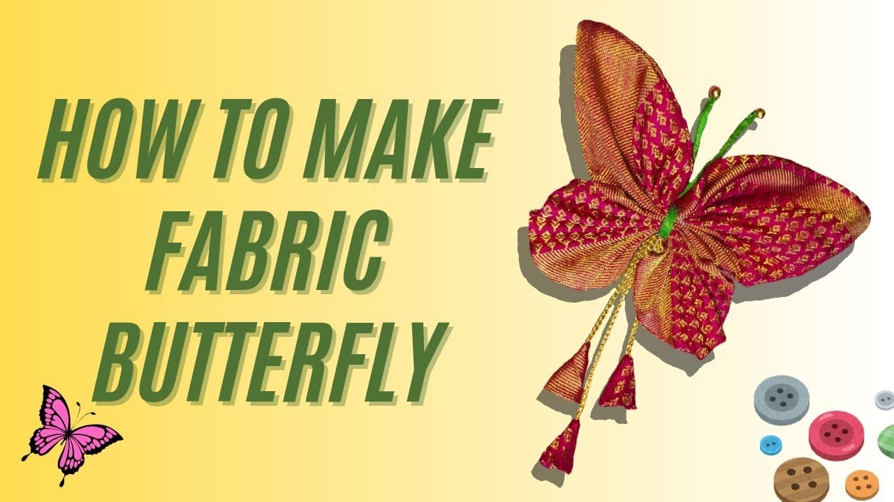 How to make fabric butterfly At home|🦋 Butterfly Stitching Tutorial ...