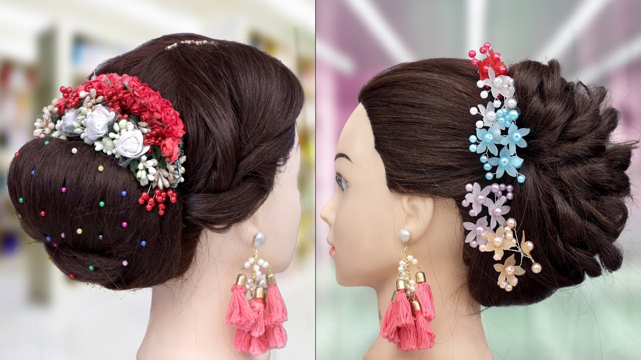 Quick & Easy Wedding Function Long Hair Hairstyle For Girls | Latest ...