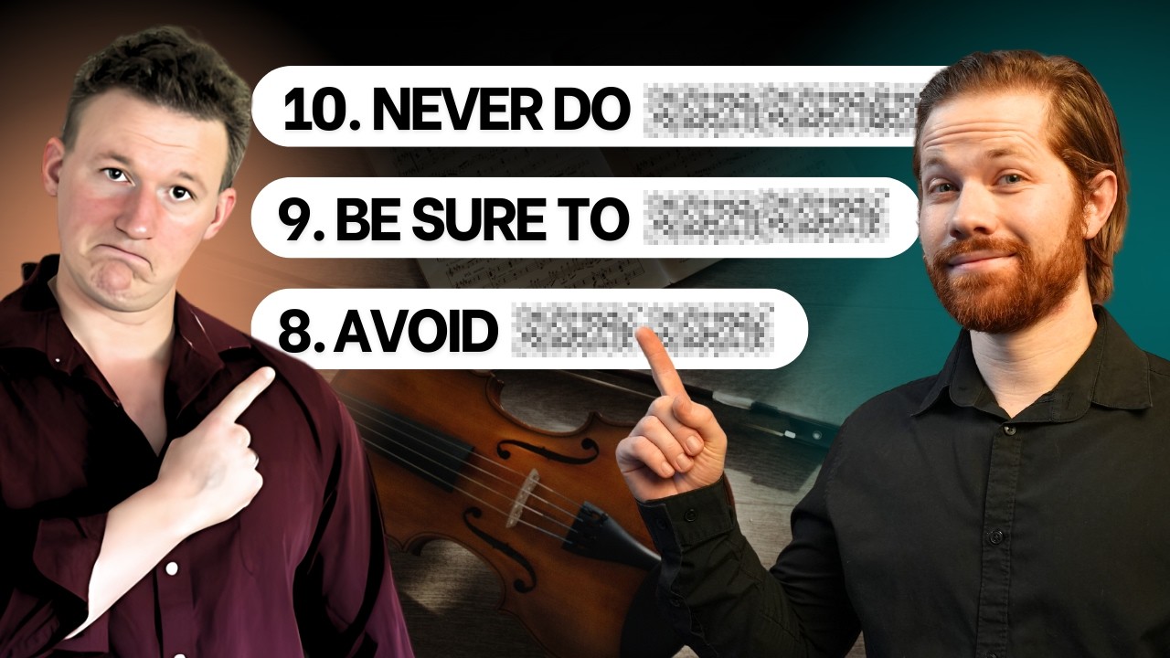 The TOP 10 mistakes violinists make (and how to fix them) | with Tobiah ...