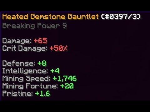 Getting the gemstone gauntlet on ironman in Hypixel Skyblock - YouTube