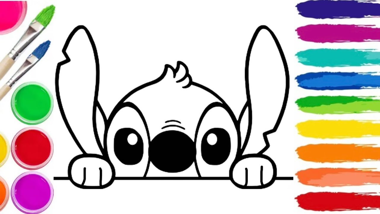 How to Draw Peeping Stitch From Disney's Lilo & Stitch // Drawing ...
