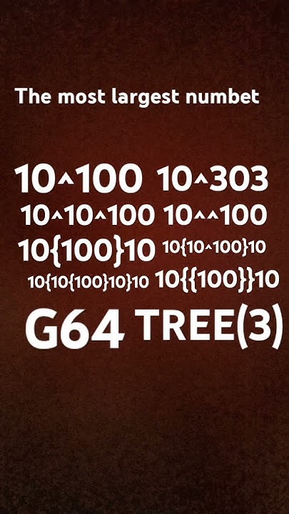 The most largest numbers - YouTube