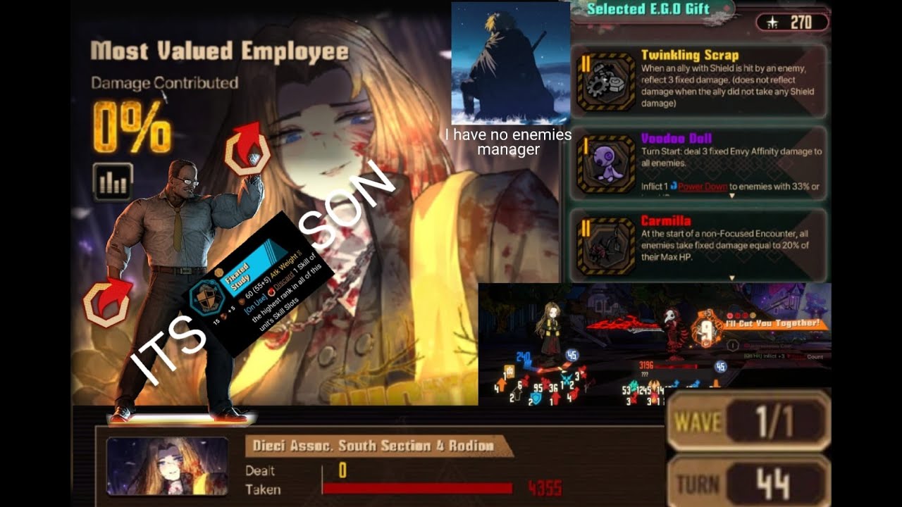 Dieci Rodion pacifist MD6H run/ No damage / Limbus Company - YouTube