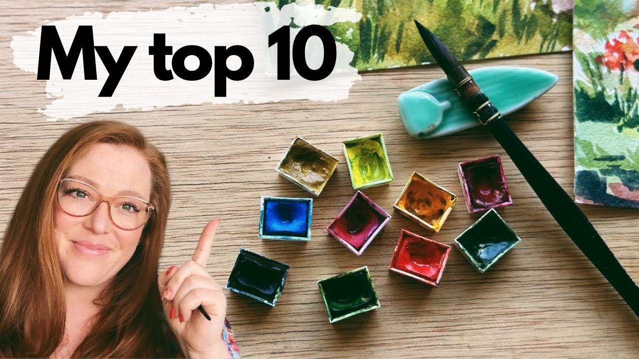 The 10 most used colors in my watercolor palette, how to mix them and ...