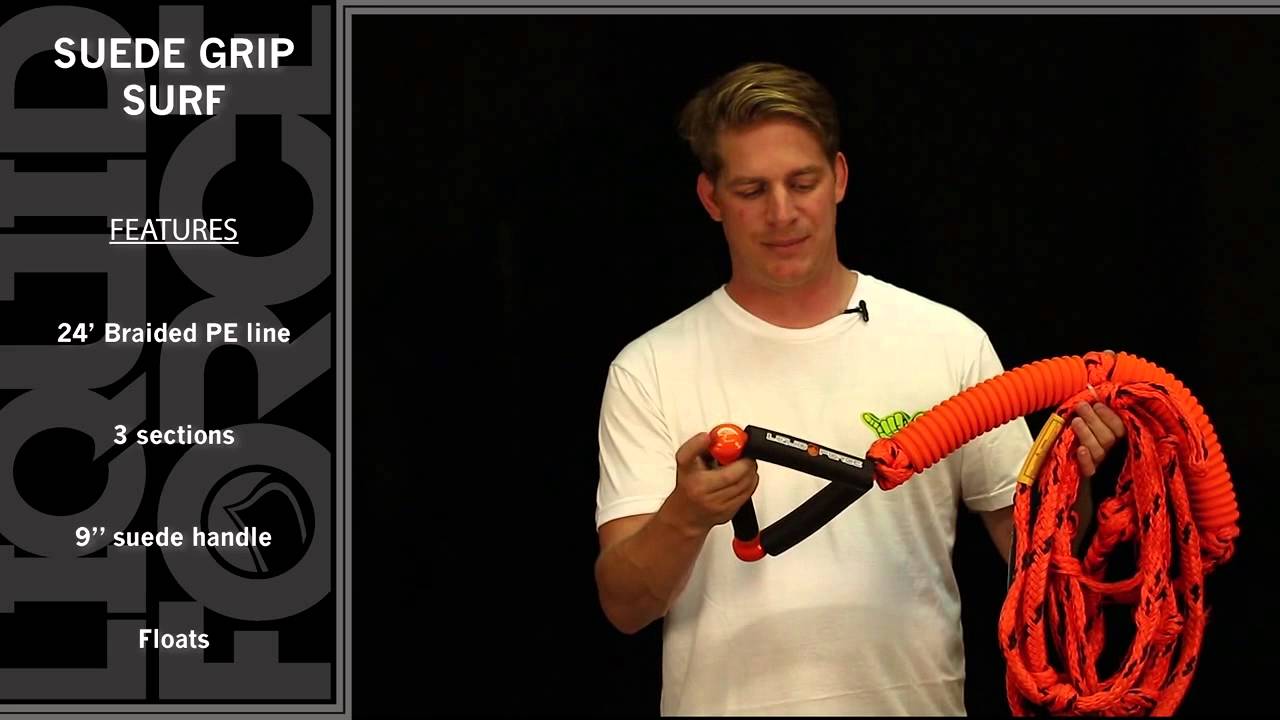 Liquid Force Suede Grip Wakesurf Rope - Orange - YouTube