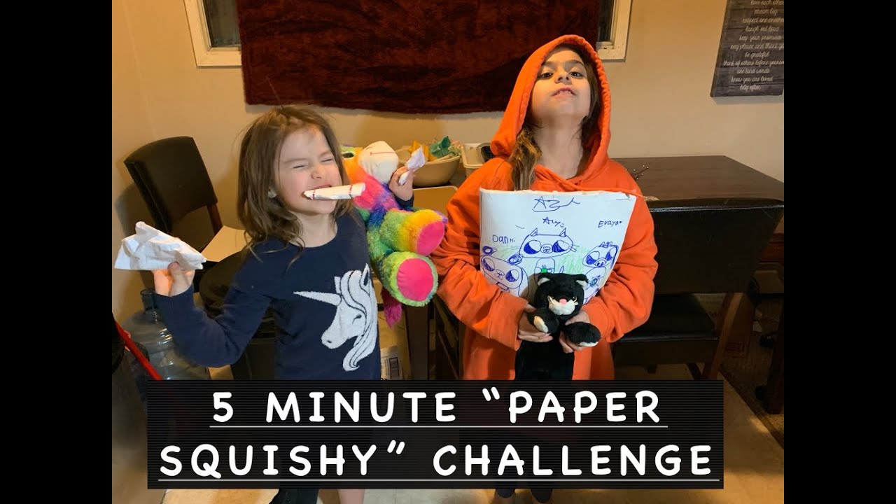 5 Minute "Paper Squishy Challenge" - YouTube