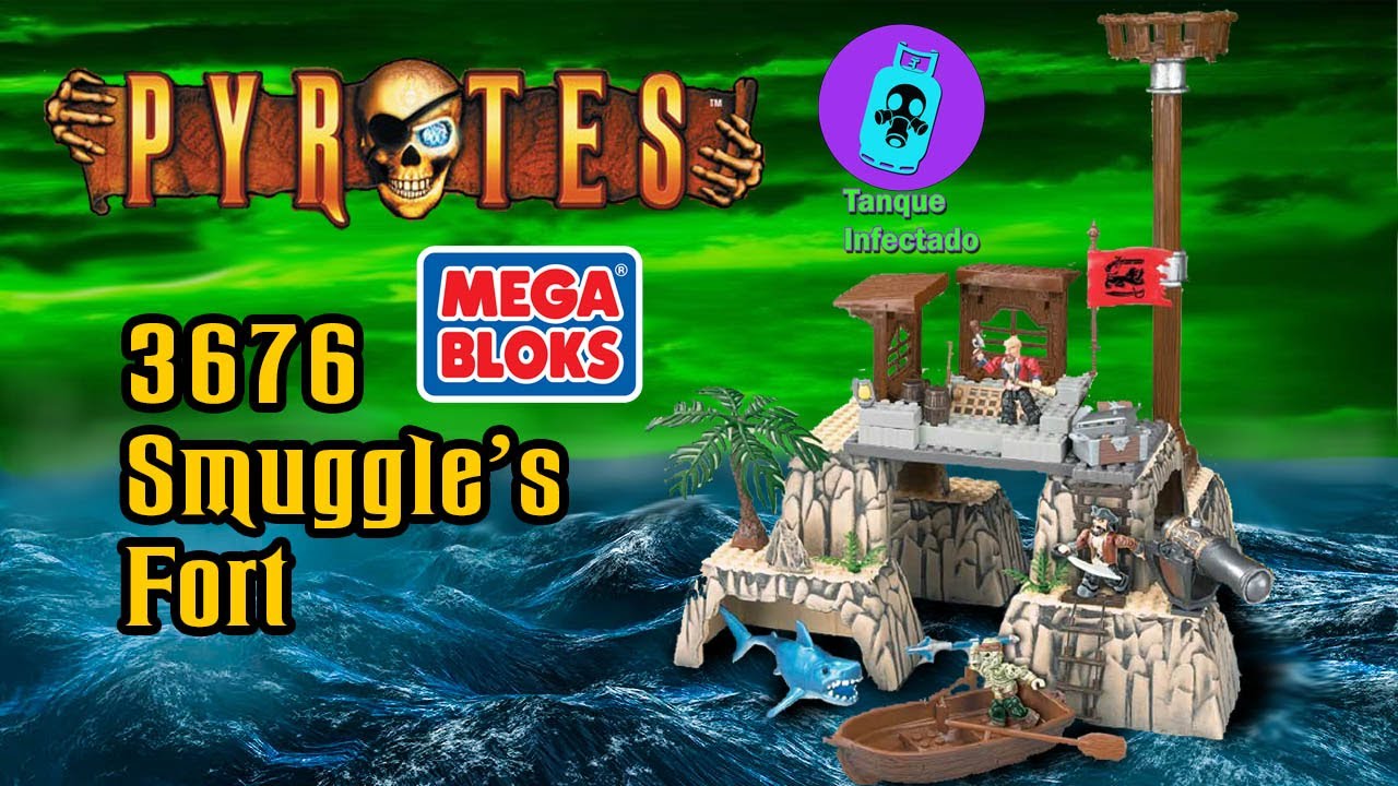 3676 Smuggler's Fort Pyrates Mega Bloks review en español - YouTube
