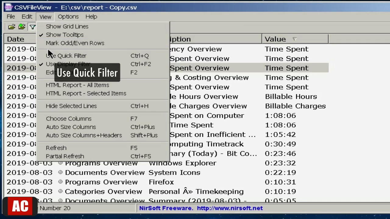 View CSV File with Dedicated App on Windows - CSVFileView - YouTube