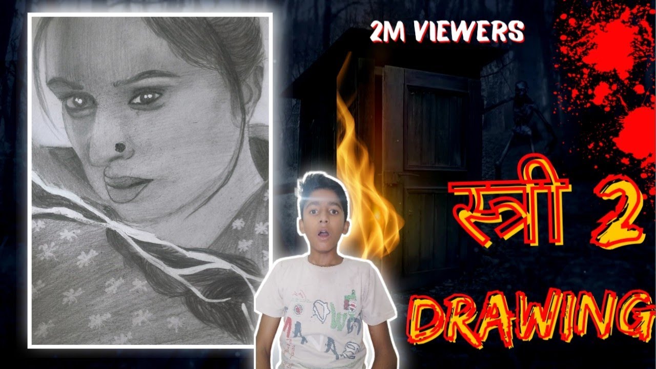 Stree 2 Drawing || Stree 2 Movie Drawing - YouTube