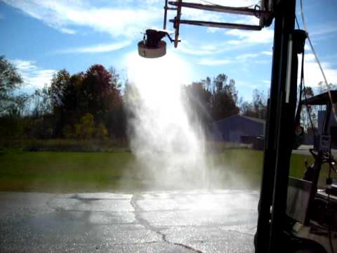Point source dust control with Proptec rotary atomizer - YouTube