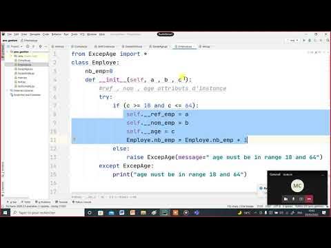 Module: La programmation Orienté Object en python #exception #19 برمجة الكائن بلغة بايثون - YouTube