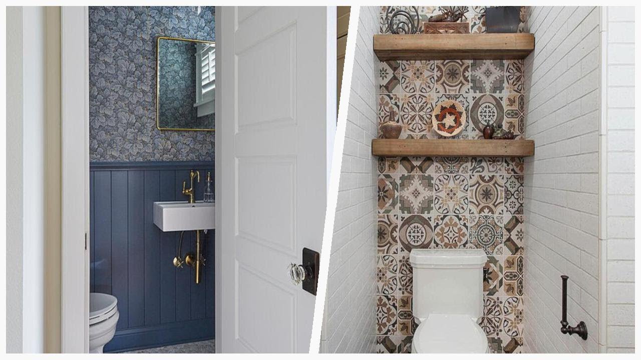 75 White Mosaic Tile Floor Powder Room Design Ideas You'll Love 💎 - YouTube
