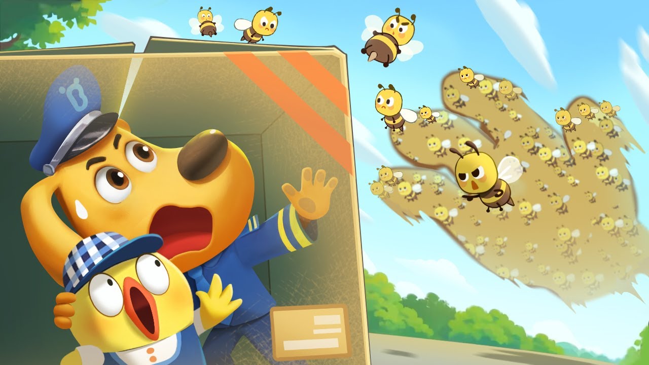 Don't Sting Me, Bees! | Outdoor Safety Cartoon | Kids Cartoon | Sheriff ...