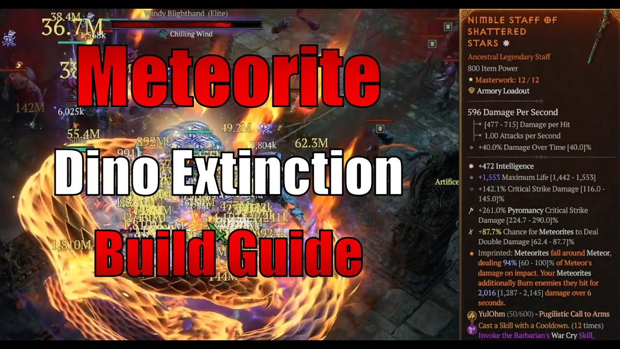 Meteor Dino Extinction | Sorcerer Build Guide | Diablo 4 | Season 7 ...
