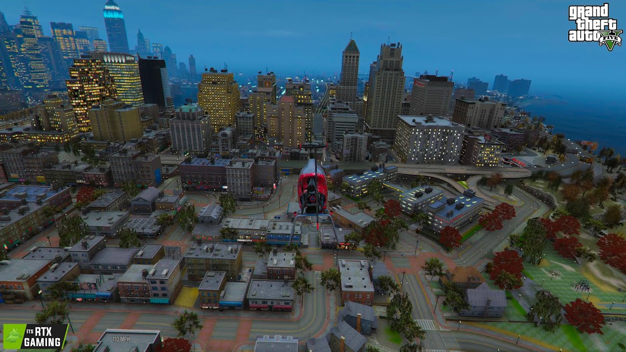 GTA 5 Liberty City From Top | Ultra 4K Graphics | GTA 5 New Map 2024 ...