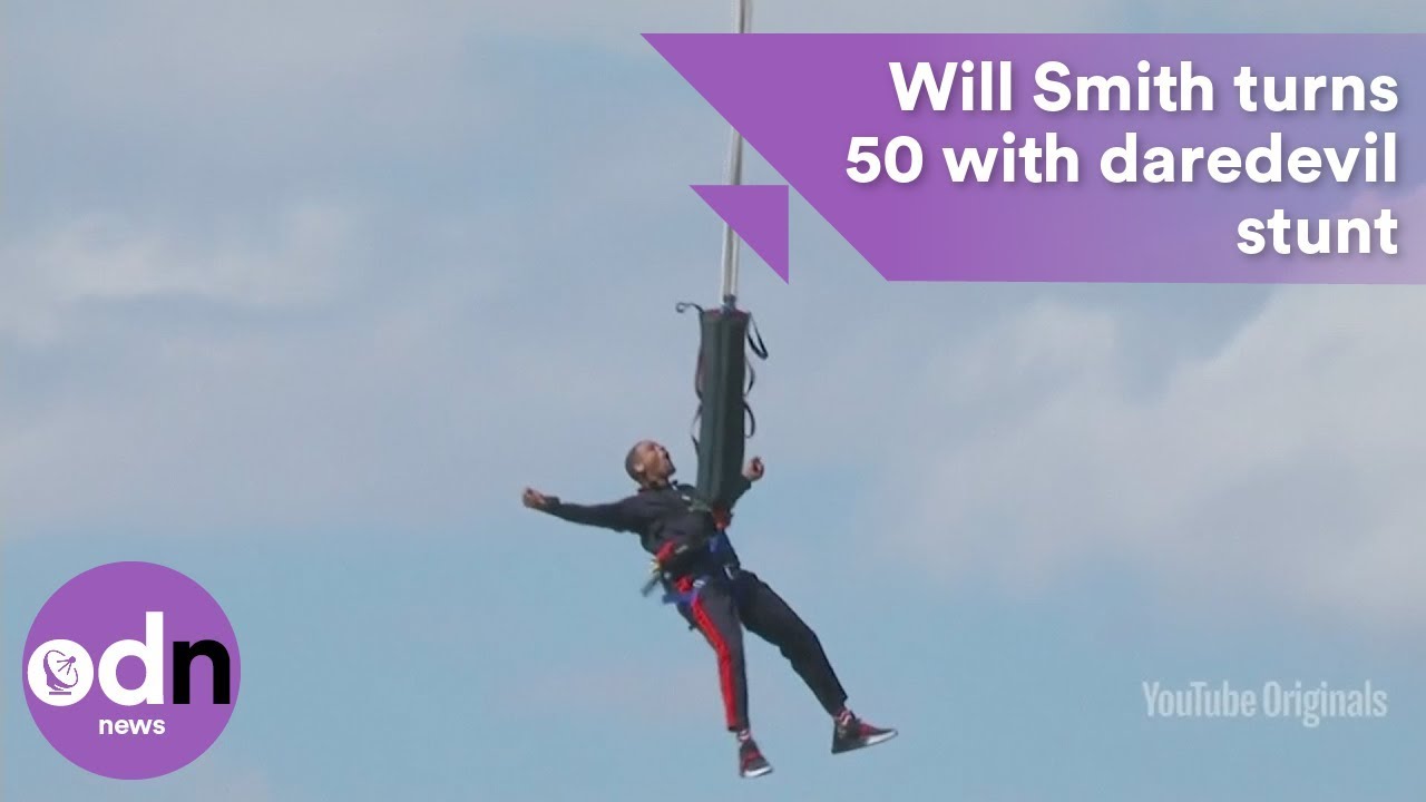 Will Smith turns 50 with daredevil stunt - YouTube
