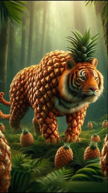 Pineapple + Tiger #viral - YouTube