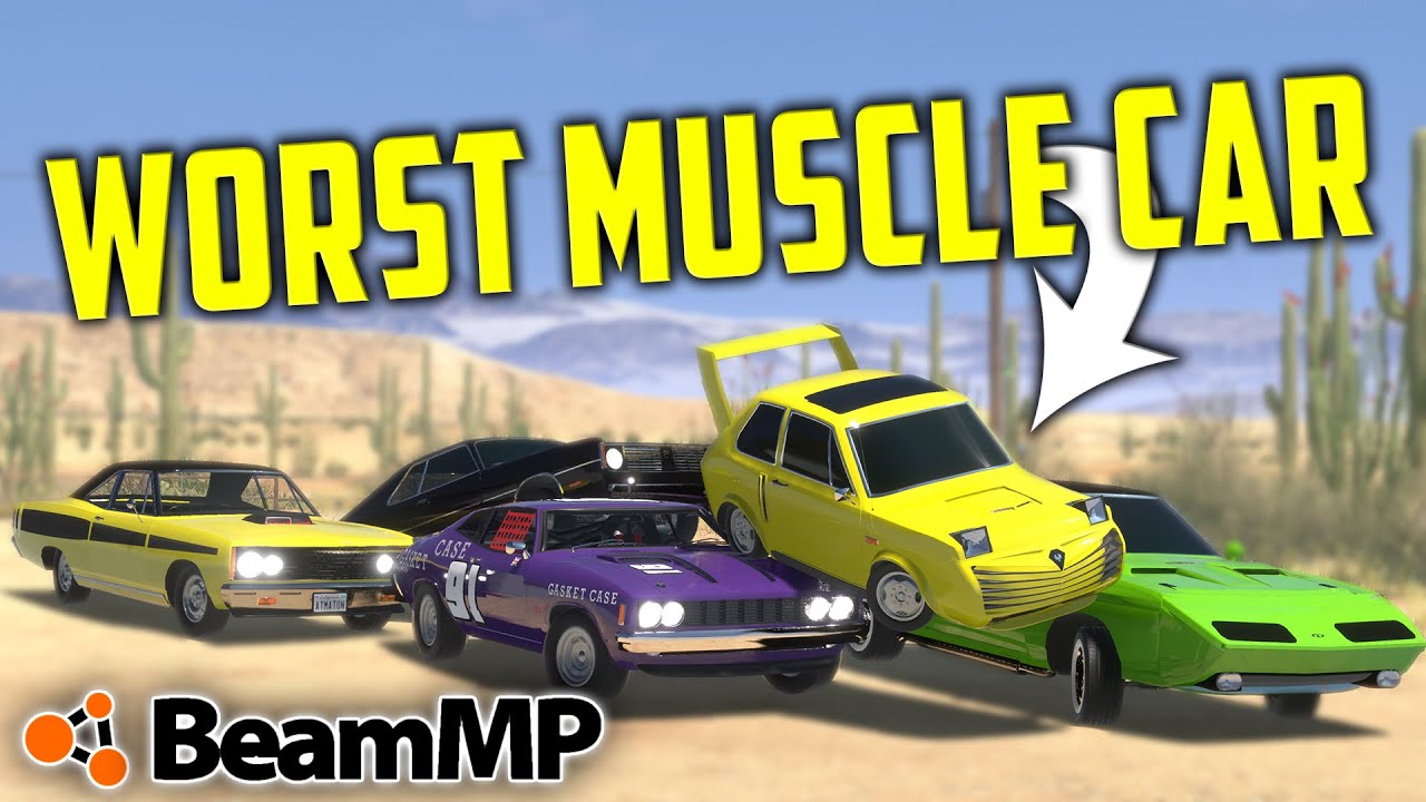 We Built Awful Muscle Cars And Raced Them In BeamNG MULTIPLAYER ...