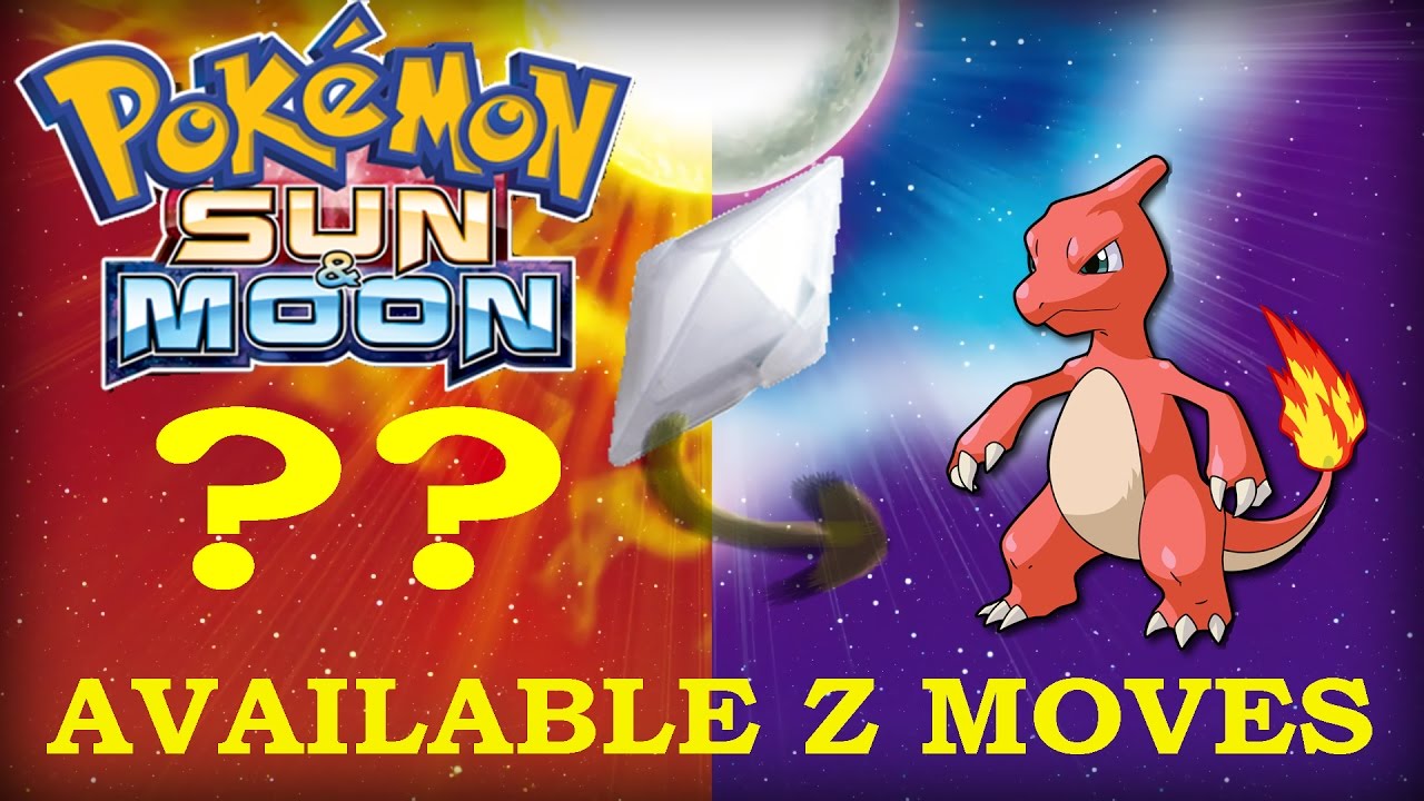 Pokemon Sun and Moon - Charmeleon Z moves that are available - YouTube