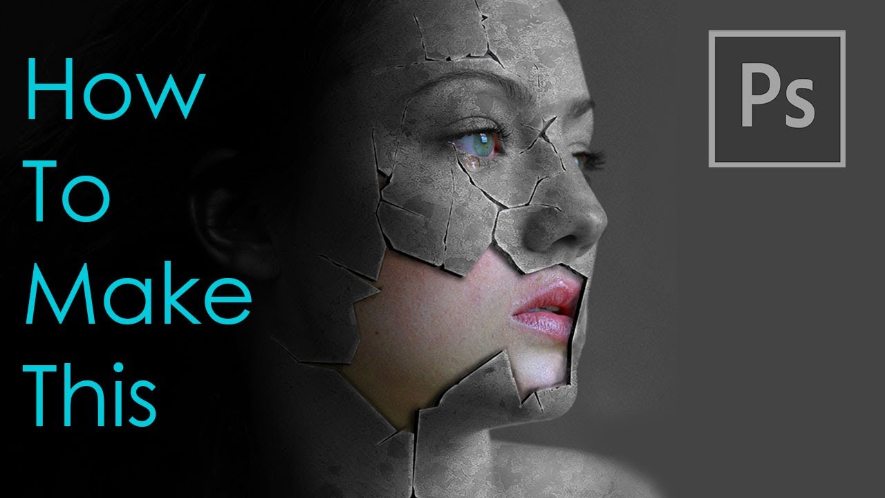 Cracked Girl Face Statue Effect Tutorial in Photoshop - YouTube