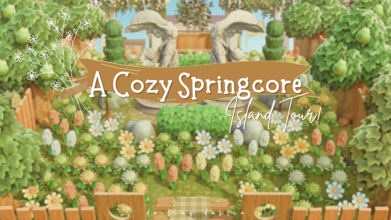A Cozy Springcore Island Tour! || Animal Crossing: New Horizons 🌼 - YouTube