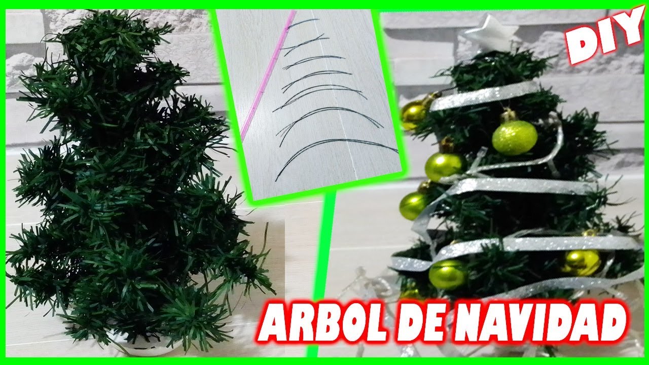 DIY | ARBOL DE NAVIDAD FACIL DE HACER CON ESCARCHA | CHRISTMAS TREE ...
