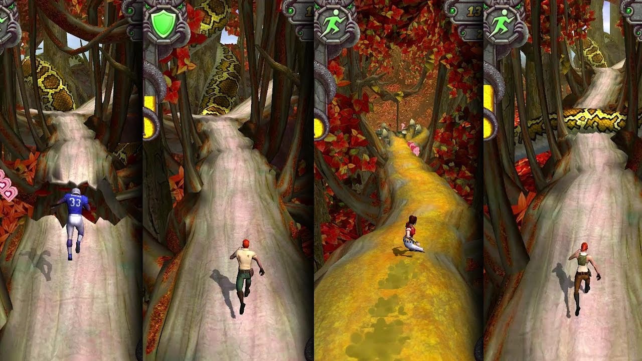 Temple Run 2 Jungle Fall Four Characters - Zack Wonder - Guy Dangerous ...