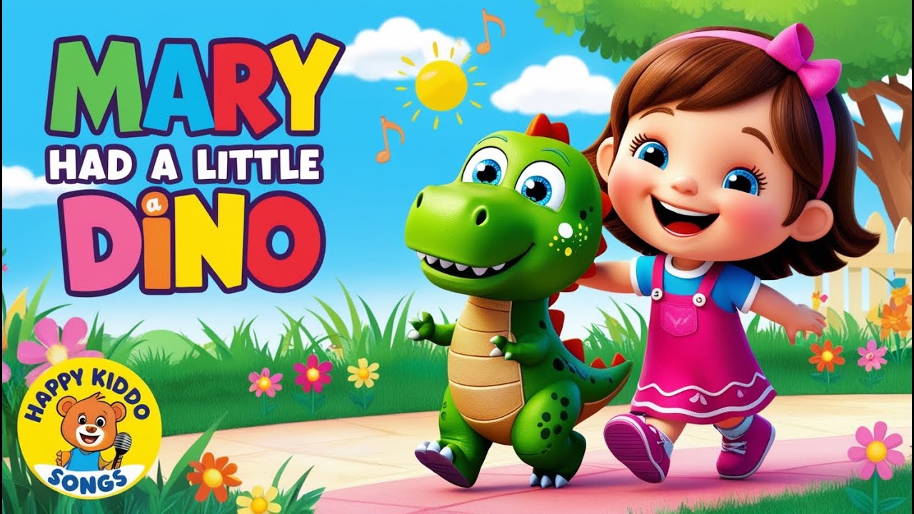 🎵 Mary Had a Little Dino 🦖 | Fun Kids Song | Happy Kiddo Songs - YouTube