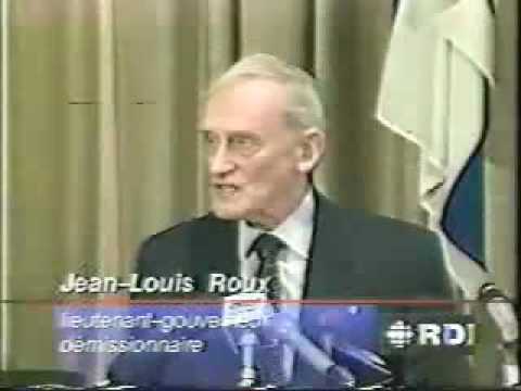 Jean-Louis Roux, lieutenant-gouverneur du Québec et ancien sympathisant ...