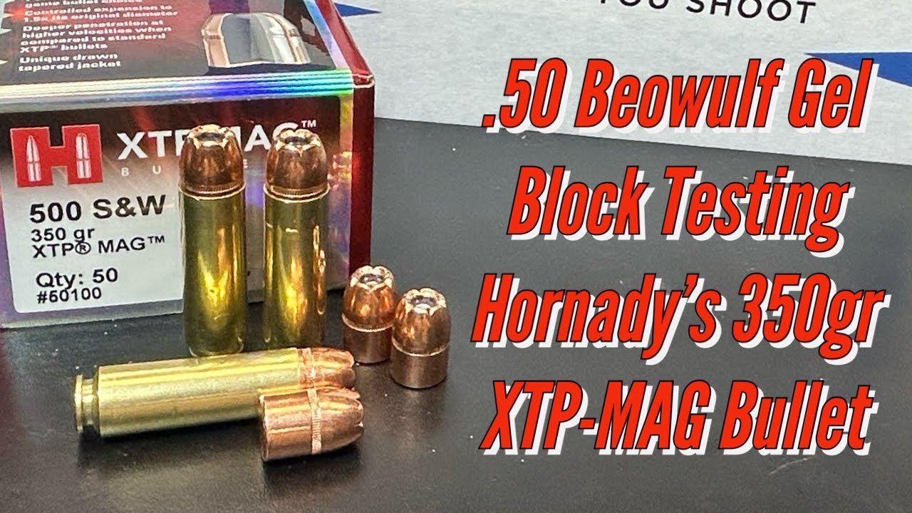 50 Beowulf 350gr XTP-MAG, Ballistic Gel Block Testing the Hornady ...
