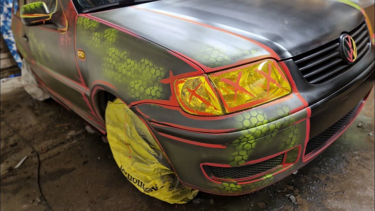 This is how you paint a VW polo 62n 999cc - YouTube