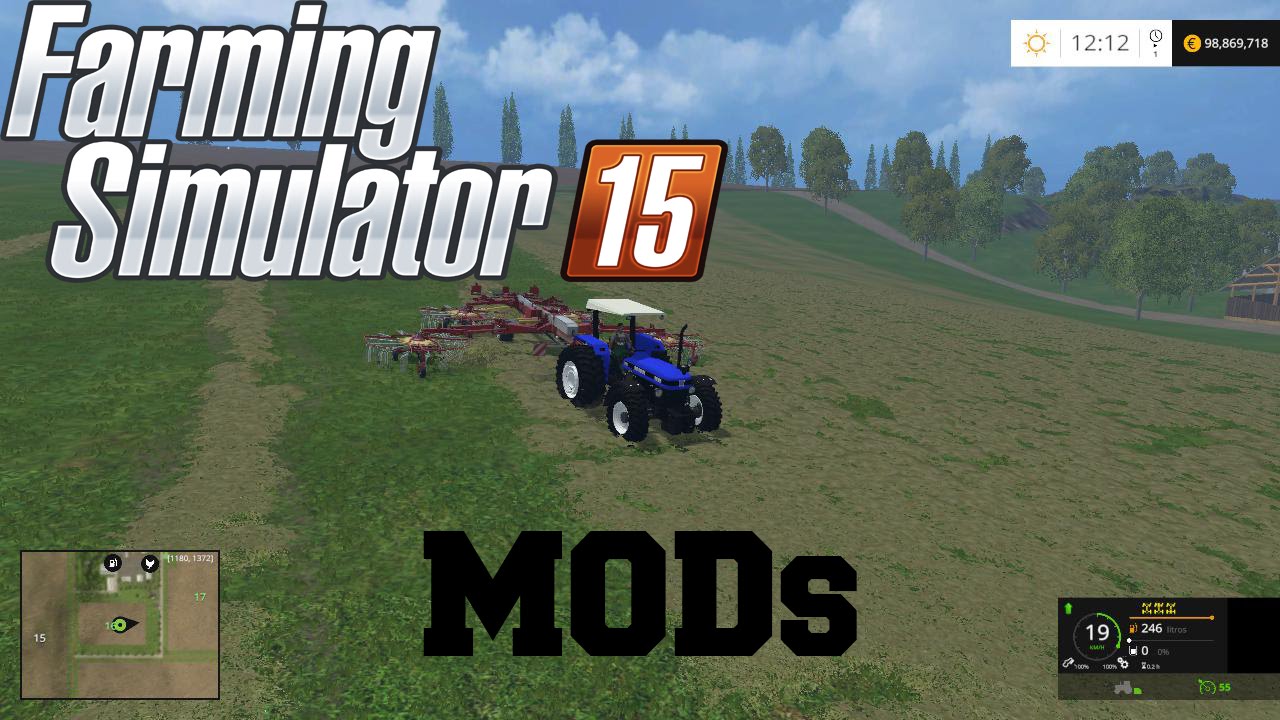Farming Simulator 15 MODs - NH 7630 Amontoando Grama - YouTube